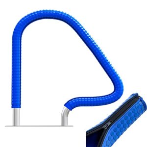 moleney pool handrail cover, slip resistant pool hand railing grip sleeve, rail grip for swimming pool hand railing cover, safety grip sleeve with zipper(6 feet, royal blue)