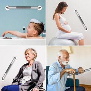 Bathroom Grab Bars for Shower, Miaeowve 12 Inch Grab Bars for Bathtubs and Showers Stainless Steel Anti-Slip Shower Handle for Elderly, Senior, Handicap and Pregnant Women