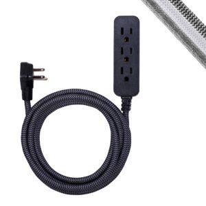 GE Power Strip Surge Protector with Flat Plug Extension Cord (15 Ft) and GE 6-Outlet Surge Protector (10 Ft) Extension Cord