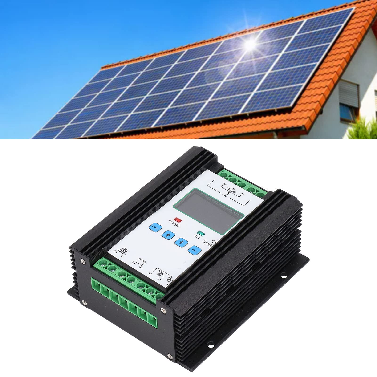 Wind Solar Controller Wind Solar Regulator Digital Intelligent Control Wind Solar Regulator 12V 24V 600W