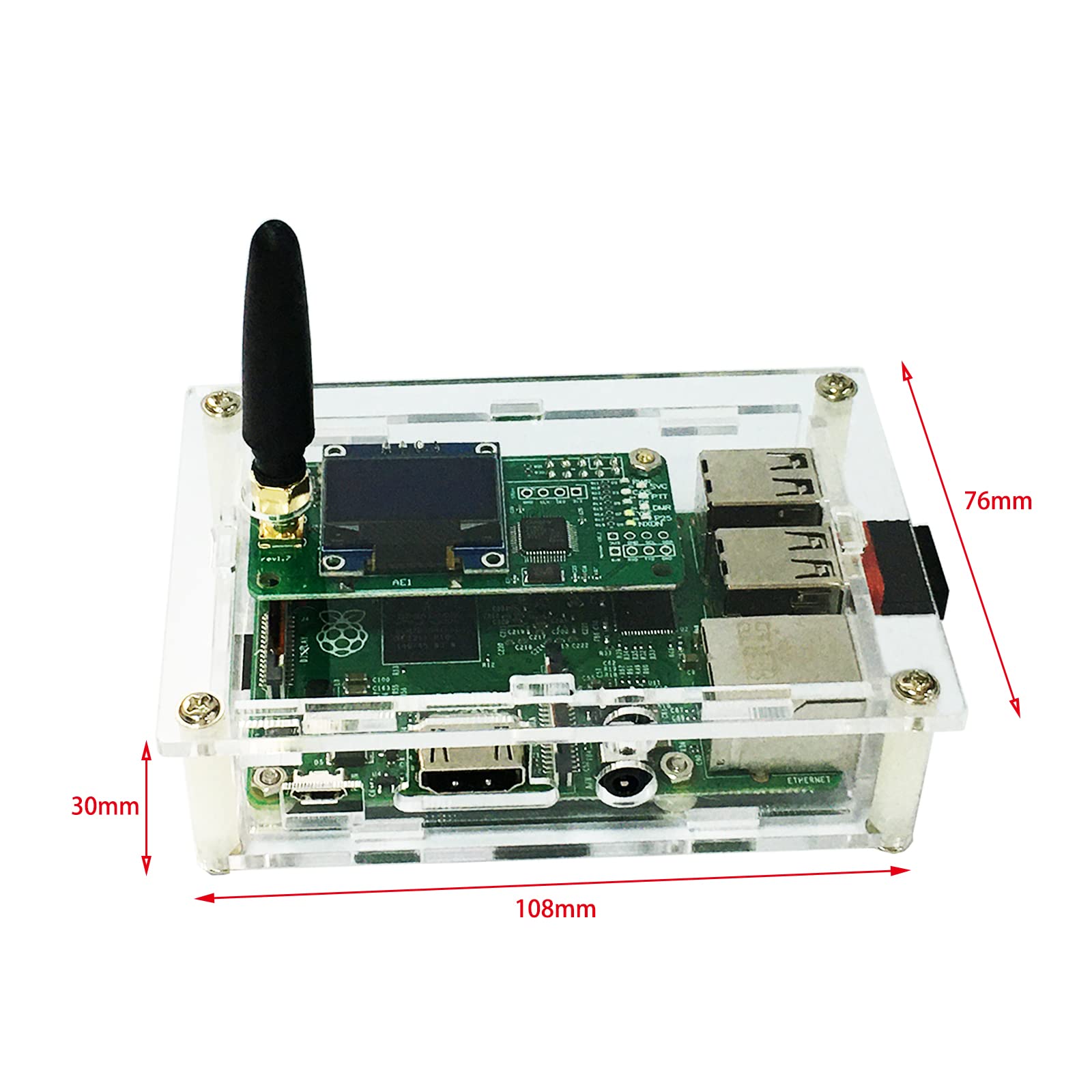 MMDVM Hotspot DMR Dstart C4FM Ysf Simplex Digital Voice Modem Raspberry Pi Model 2B Two Color Screen