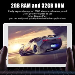 8.0 Inch Tablet, 8 Inch IPS Display Dual Cameras Tablet 2GB RAM 32GB ROM for Home for Travel (US Plug)