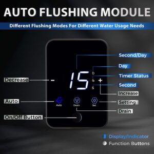 iSpring WSP500ARJ Spin-Down Sediment Water Filter, Upgraded Jumbo Size, Large Capacity, Reusable with Touch-Screen Auto Flushing Module, Brass Top Clear Housing, 500 Microns