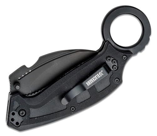 BLACKHAWK Garra III Knife Karambit Tactical Sideliner, 2-1/4 Inch D2 Tool Steel Blade, Black G10 Handles, BH15G3201BK