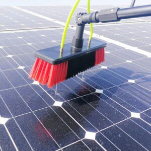 26 feet reach solar panel cleaning brush & pole water fed pole kit,suitable for high windows cleaning, solar photovoltaic panel cleaning and cleaning cars trucks vans caravans windows