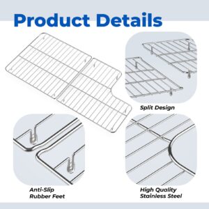 ANTOBLE K-6639-ST Sink Rack Compatible with Kohler Whitehaven Farmhouse Cairn K-6488 K-6489 K-27785 Bottom Basin Rack Kitchen Sink Protector 36" for Kohler Stainless Steel Sink Grid Replacement Part