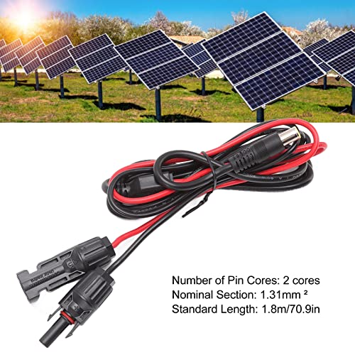 Solar Panel Connector Adapter 16AWG 1.8m Female to Male 2 Cores Copper PVC Solar DC Extension Cord