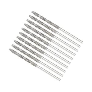 cocud diamond twist drill bits, 1.7mm drill bit diameter, metric tipped drill bits high-speed steel - (applications: for glass sea shells), 10-pieces