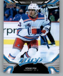 2022-23 upper deck mvp #33 adam fox new york rangers nhl hockey trading card