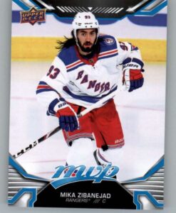 2022-23 upper deck mvp #185 mika zibanejad new york rangers nhl hockey trading card