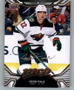 2022-23 upper deck mvp silver script #184 kevin fiala minnesota wild nhl hockey trading card