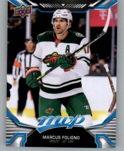 2022-23 upper deck mvp #195 marcus foligno minnesota wild nhl hockey trading card