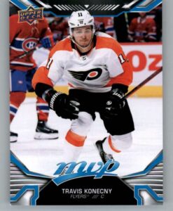 2022-23 upper deck mvp #124 travis konecny philadelphia flyers nhl hockey trading card