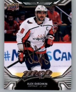 2022-23 upper deck mvp silver script #217 alex ovechkin washington capitals nhl hockey trading card