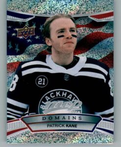 2022-23 upper deck mvp domains #na-17 patrick kane chicago blackhawks nhl hockey trading card