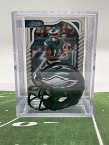 philadelphia eagles nfl helmet shadowbox w/a.j. brown card