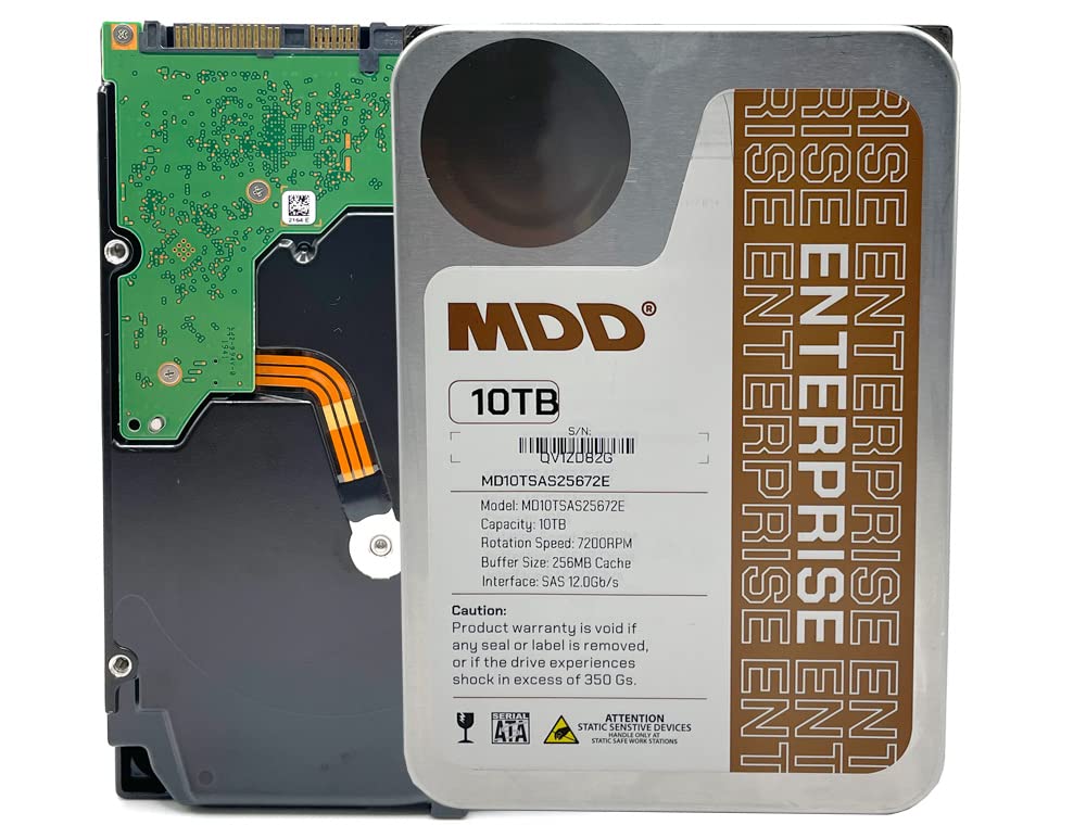 MDD 10TB 7200RPM 256MB Cache SAS 12.0Gb/s 3.5inch Internal Enterprise Hard Drive (MDD10TSAS25672E) - 5 Years Warranty