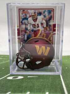 new washington commanders nfl helmet shadowbox w/sean taylor card