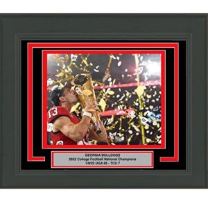 framed stetson bennett university of georgia 2022 national champions 8x10 ncaa football photo