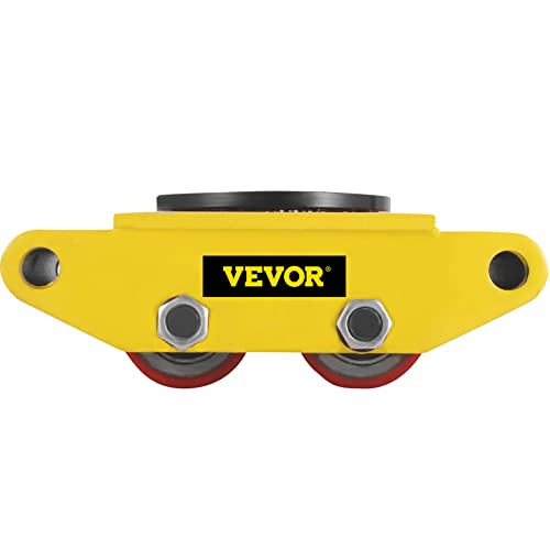 VEVOR Industrial Machinery Mover, 6T/13200lbs Machinery Moving Skate with 360°Rotation Cap and 4 Rollers & PU Wheels, Heavy Duty Dolly Skates for Moving Equipment