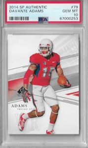 graded 2014 upper deck ud sp authentic davante adams #79 rookie rc football card psa 10 gem mint