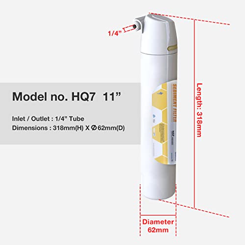 HEALSUMM 4-Stage Under Sink Water Provider System for Home use - Direct Connect, NSF/ANSI 42 Element, KC Certified, Quick Change, Made in Korea (Package Including Faucet)