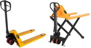 apollolift hand pallet jack truck 5500lbs capacity(21w x 48l) and pallet truck lift 2200lbs capacity(21w x 45l)