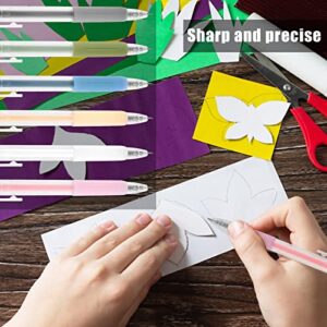 VAIPI 12 Pcs Pen Knife for Crafts Student Utility Knife Pencil Cutter Pen Craft Carving Tools Cartoon Pattern Paper Cutting Tool Stamps and Die Cuts for Card Making,Wood Carving,DIY Art Scrapbooking