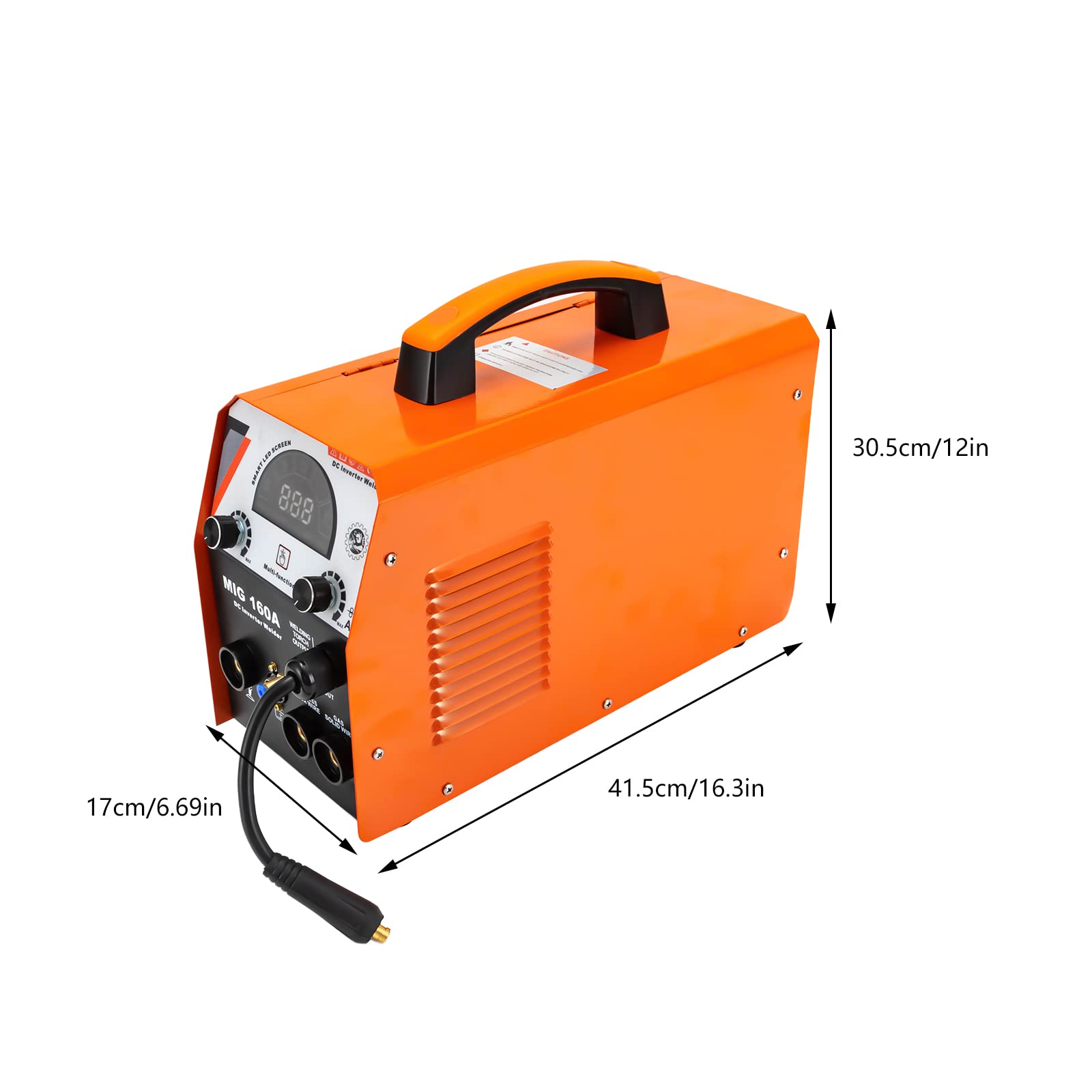 MIG Welder 160 Amp 110/220V Dual Voltage, Automatic Feed Wire MIG/Lift TIG/ARC 3 in 1 Multiprocess Welder Machine, Gas/Gasless Inverter Multi-Process Welding Machine