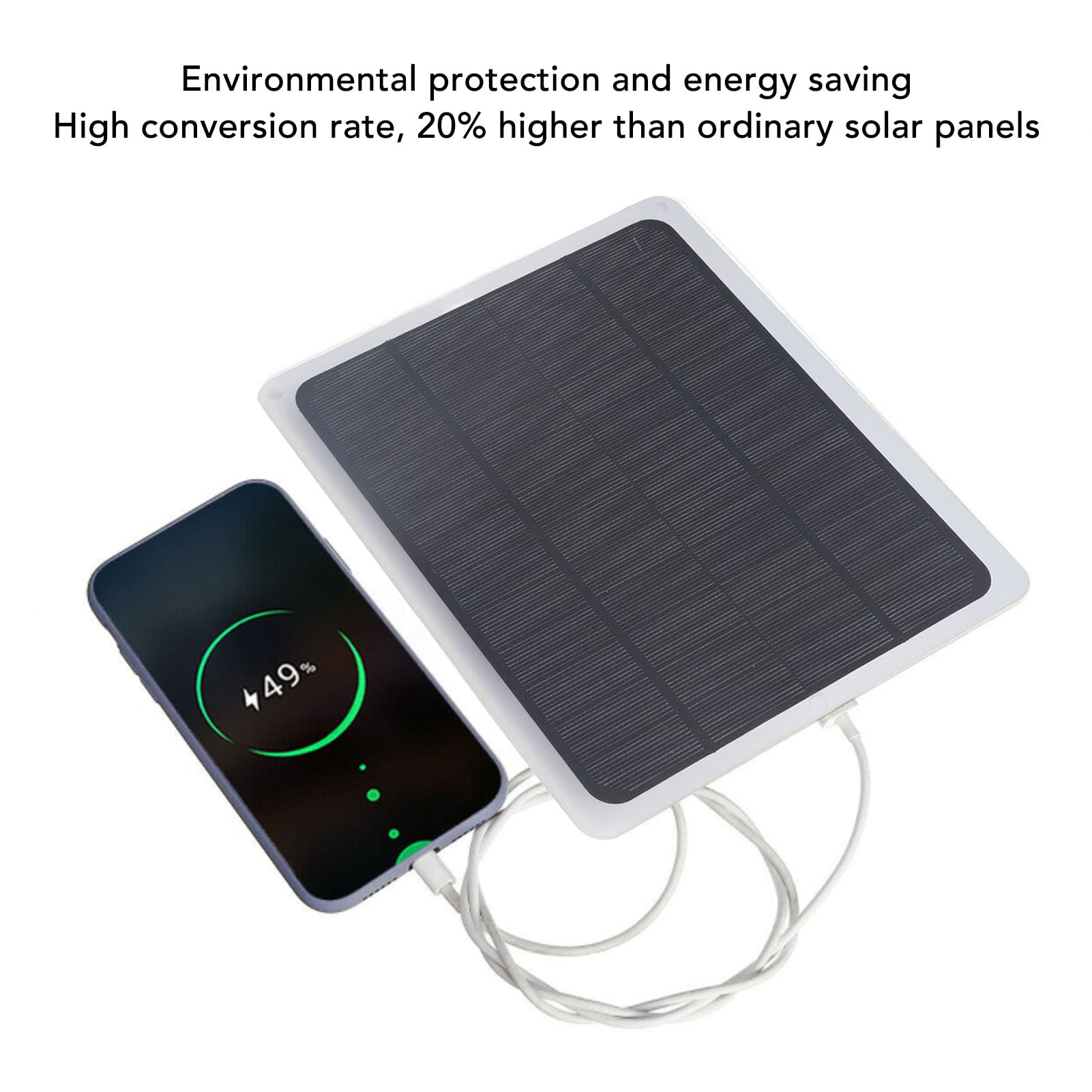 Tyenaza Solar Charging Panel, 20W 12V Solar Car Battery Charger Maintainer Portable Solar Panel with Alligator Clip Adapter for Car RV Motorcycle Automotive