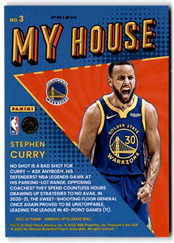 2021-22 Donruss Optic My House Holo #3 Stephen Curry Golden State Warriors NBA Basketball Trading Card