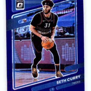 2021-22 Donruss Optic Purple #91 Seth Curry Philadelphia 76ers NBA Basketball Trading Card