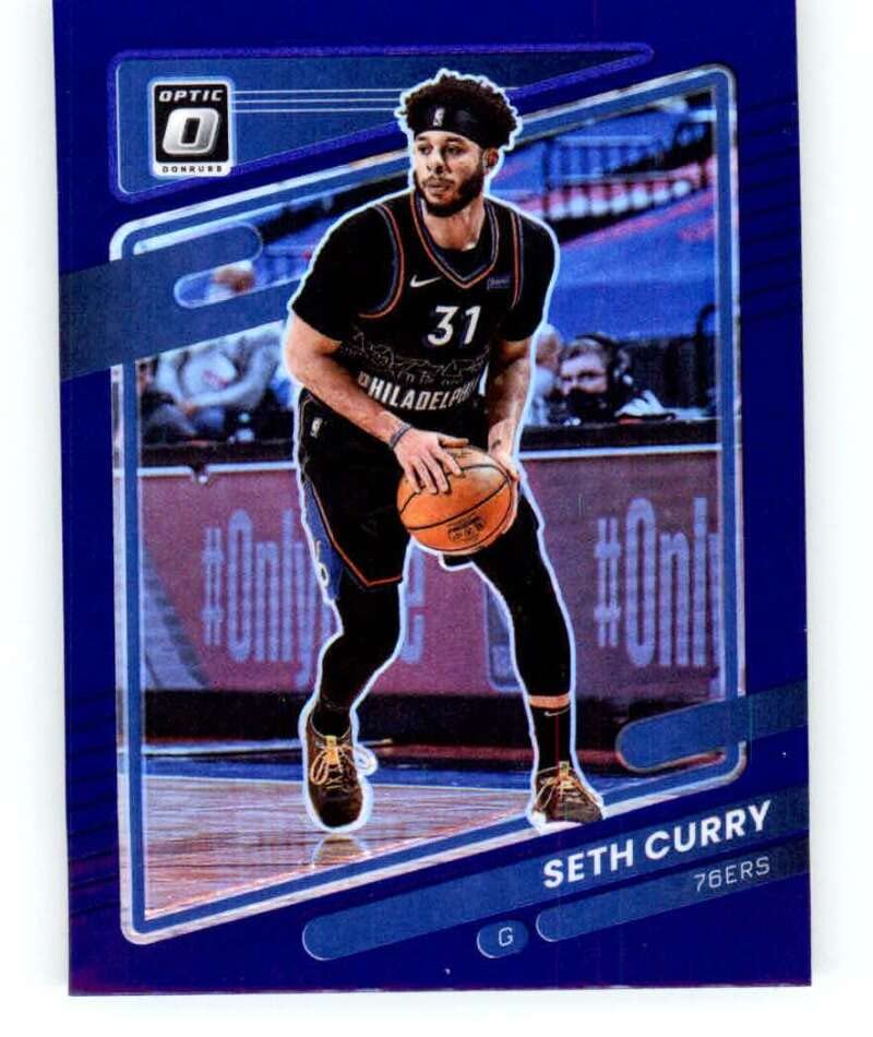 2021-22 Donruss Optic Purple #91 Seth Curry Philadelphia 76ers NBA Basketball Trading Card