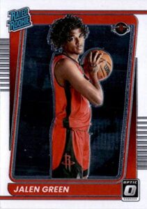 2021-22 donruss optic #159 jalen green rated rookies rc rookie houston rockets nba basketball trading card