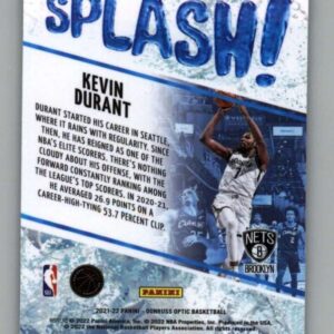 2021-22 Donruss Optic Splash #7 Kevin Durant Brooklyn Nets NBA Basketball Trading Card