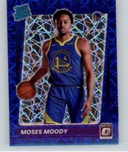 2021-22 donruss optic blue velocity #184 moses moody rated rookies rc rookie golden state warriors nba basketball trading card