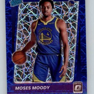 2021-22 Donruss Optic Blue Velocity #184 Moses Moody Rated Rookies RC Rookie Golden State Warriors NBA Basketball Trading Card