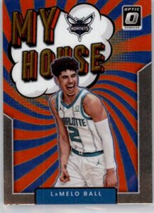 2021-22 donruss optic my house #8 lamelo ball charlotte hornets nba basketball trading card