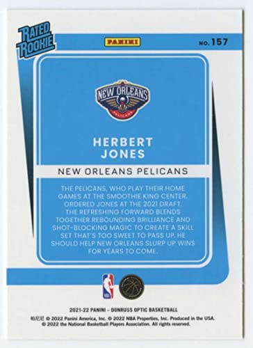 2021-22 Donruss Optic #157 Herbert Jones Rated Rookies RC Rookie New Orleans Pelicans NBA Basketball Trading Card