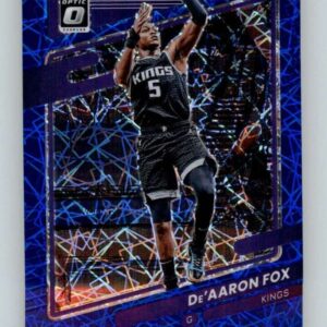 2021-22 Donruss Optic Blue Velocity #85 De'Aaron Fox Sacramento Kings NBA Basketball Trading Card