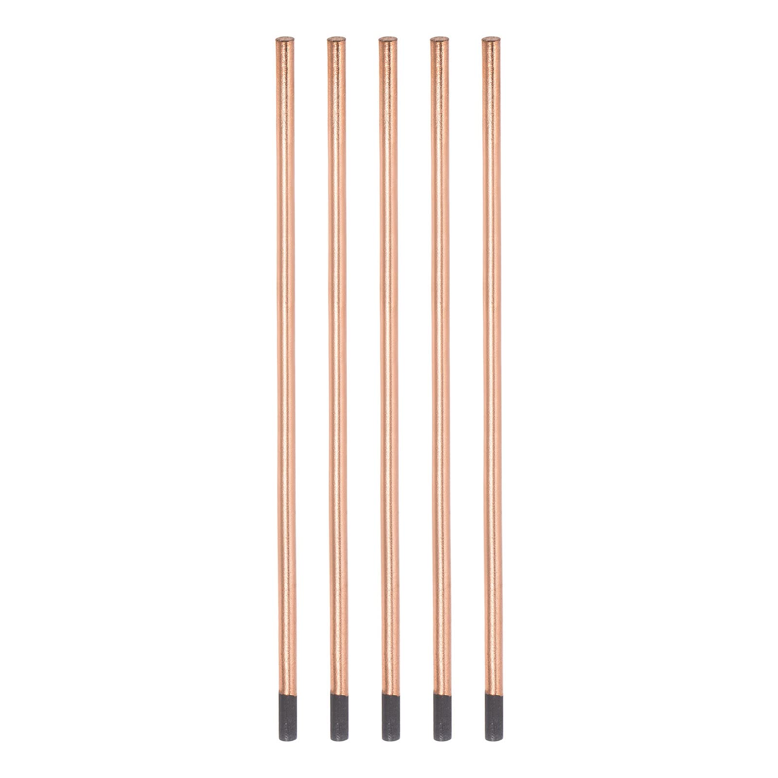 HARFINGTON 5pcs Copper Coated Gouging Carbon 10x355mm Carbon Gouging Rods Electrodes for Cutting and Gouging Metals