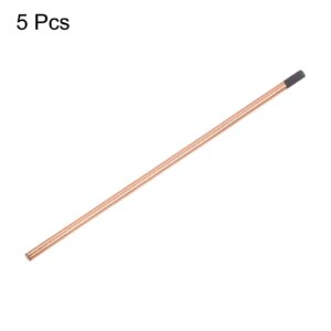 HARFINGTON 5pcs Copper Coated Gouging Carbon 10x355mm Carbon Gouging Rods Electrodes for Cutting and Gouging Metals