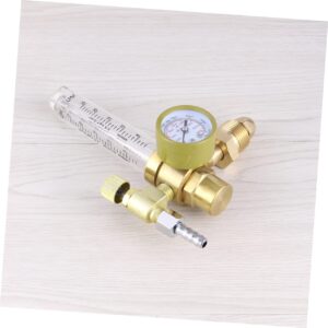 VILLCASE 3pcs Air Compressor Accessories Argon Flowmeter Regulator Accessories for Argon Co2 Regulator Argon Flow Meter Regulator Argon Regulator Gauges Welder Tig Welding Machine C02