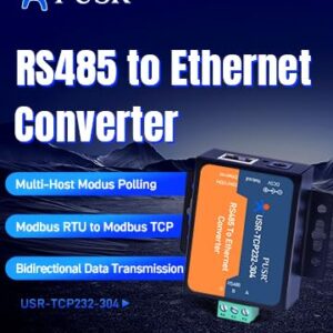 PUSR TCP232-304 RS485 to TCP/IP Converter Serial Device Server Support Modbus Gateway Built-in Webpage RS485 to Ethernet Converter