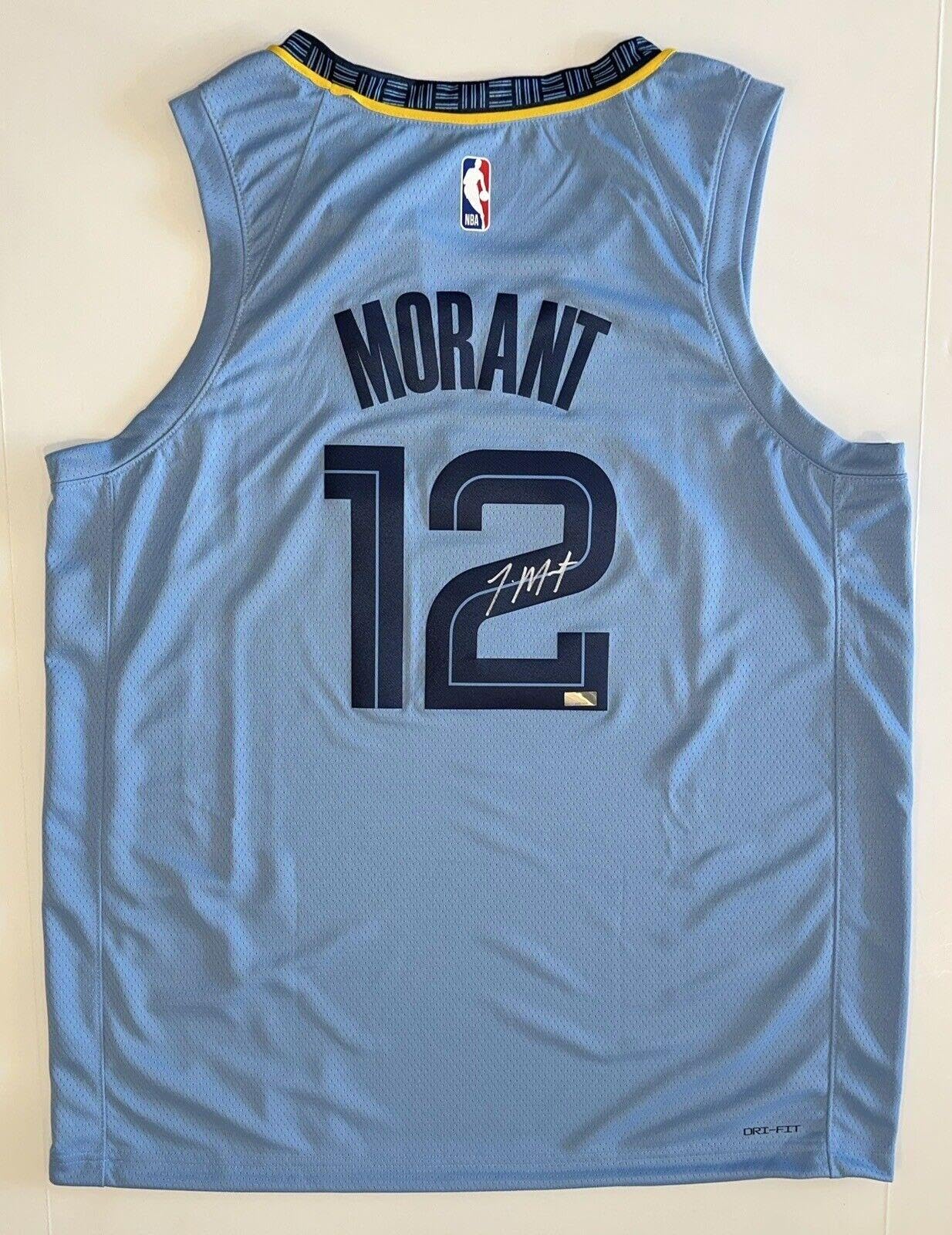 Ja Morant Autographed Memphis Grizzlies Jersey signed Nike 52 Panini Authentic - Autographed NBA Jerseys