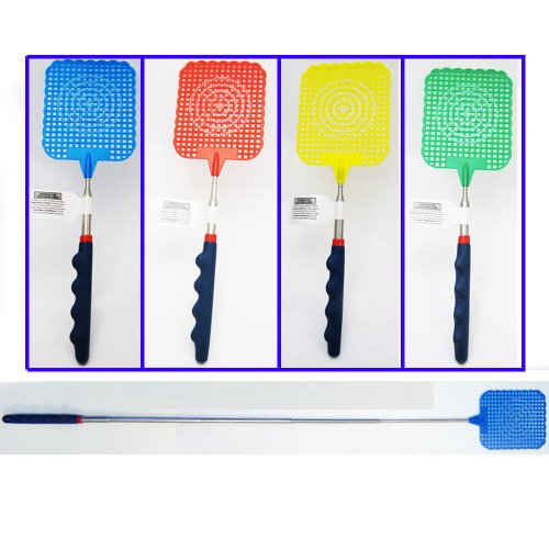 Fly Swatter Telescopic Mosquito Killer Bug Insect Reach Plastic Extends 24" New