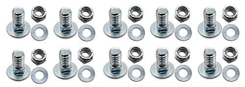 10PK 710-0451 712-04063 Replacement Skid Shoe Bolts Carriage Bolts Nuts and Washers Kit fits MTD Cub Cadet Snow Blower (5/16-18) 3/4" 784-5580