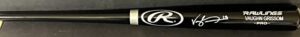 vaughn grissom atlanta braves autographed signed engraved bat beckett rookie hologram black