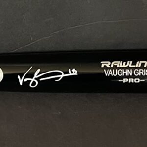 Vaughn Grissom Atlanta Braves Autographed Signed Engraved Bat Beckett Rookie Hologram Black