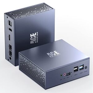 acemagician mini pc intel 12th gen n95(up to 3.40ghz) 16gb ddr4 512gb m.2 ssd mini desktop computer windows 11 pro mini computers support 4k dual display/bt 4.2/ wifi 5/ auto power on